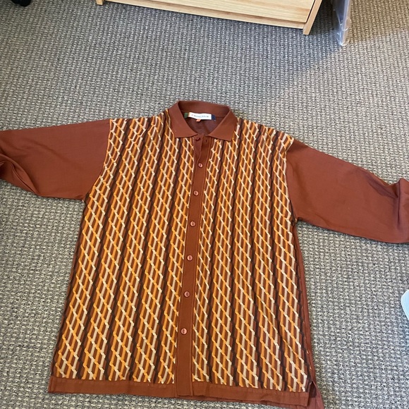 Shirts | Vintage Orange Long Sleeve Button Down Shirt | Poshmark